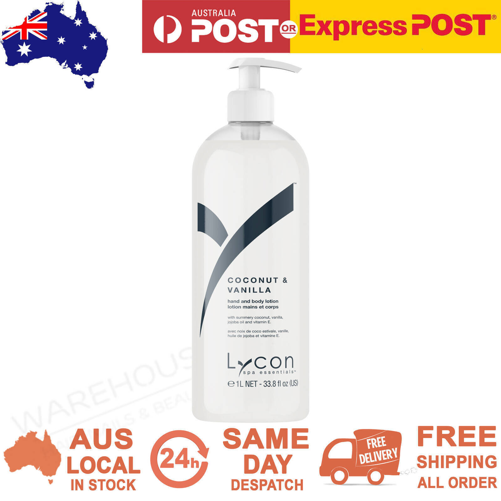 LYCON - HAND & BODY LOTION COCONUT & VANILLA HBL 1L - Lycon